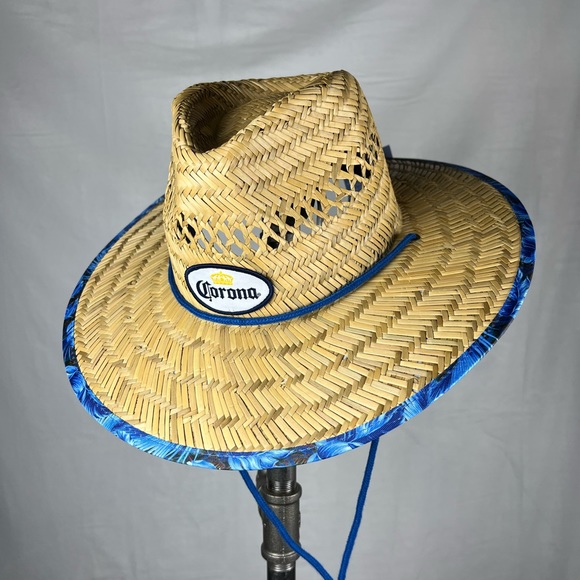 Corona | Accessories | Corona Straw Sun Hat Blue Floral Spf New | Poshmark